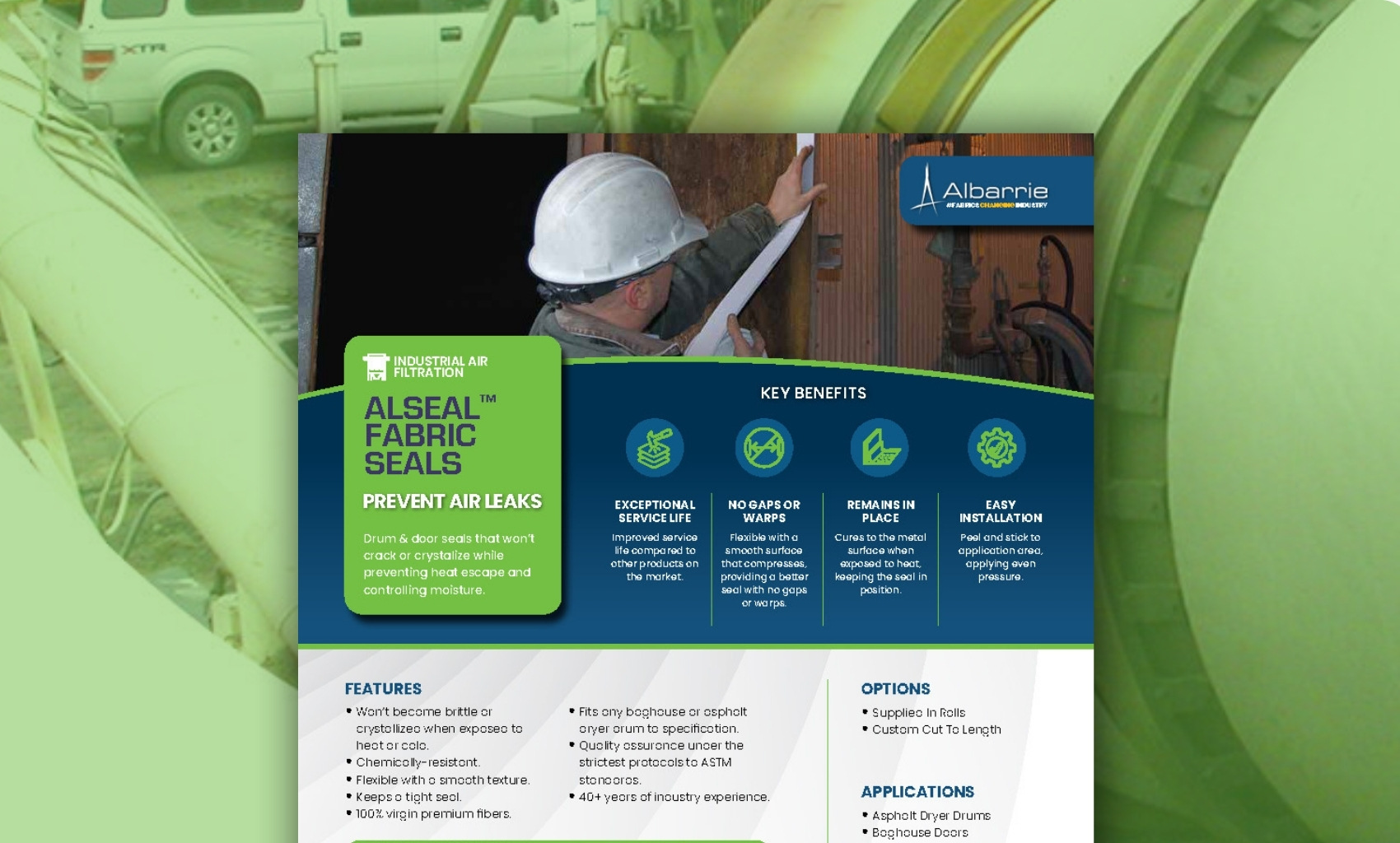 Alseal Fabric Seals Brochure | Albarrie | Albarrie