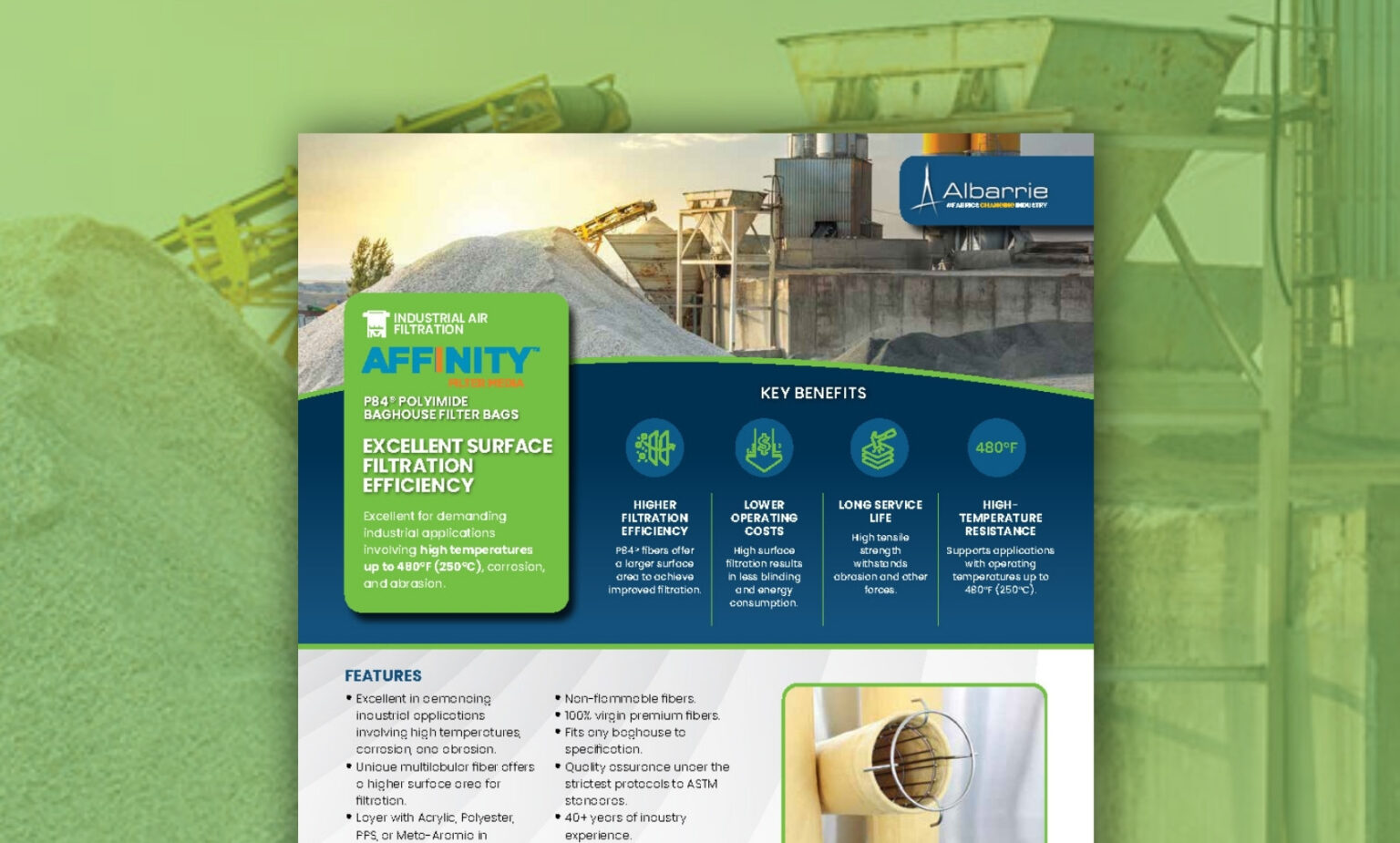 PTFE Baghouse Filter Bags | Albarrie | Albarrie