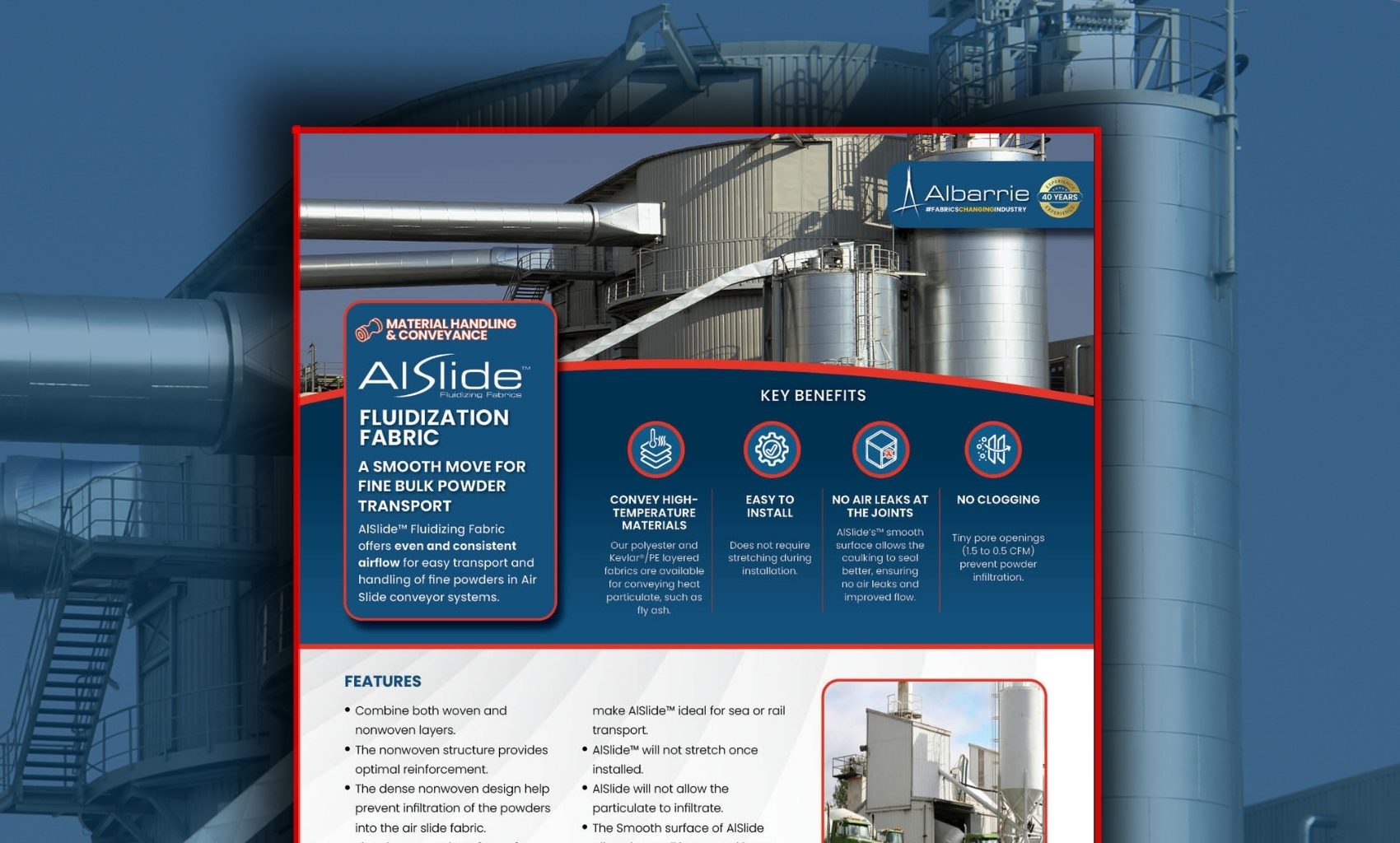 Fluidization Fabric Brochure | Resources | Albarrie