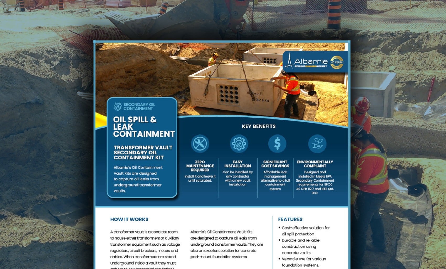 Vault Oil Containment Kit | Albarrie | Albarrie